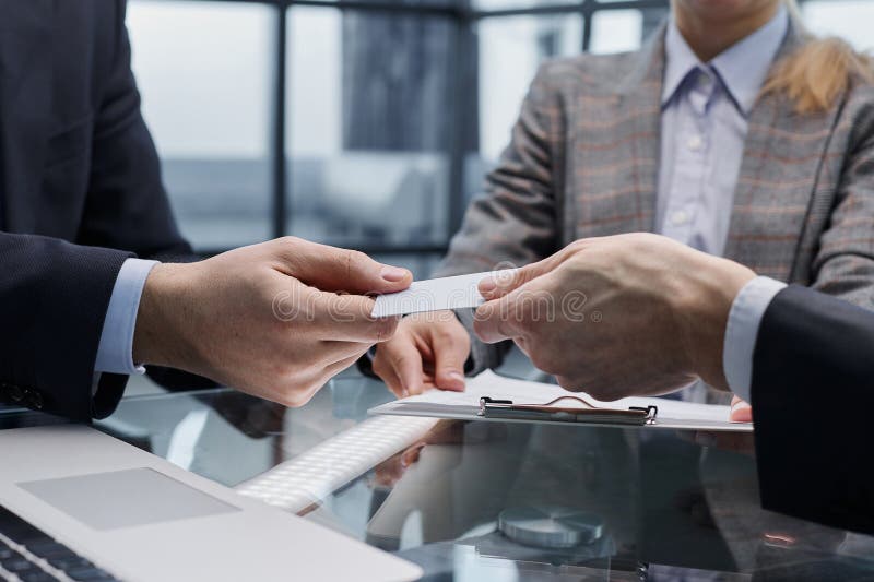 Business Card Exchange and Exchange of Communication and Collaboration ...