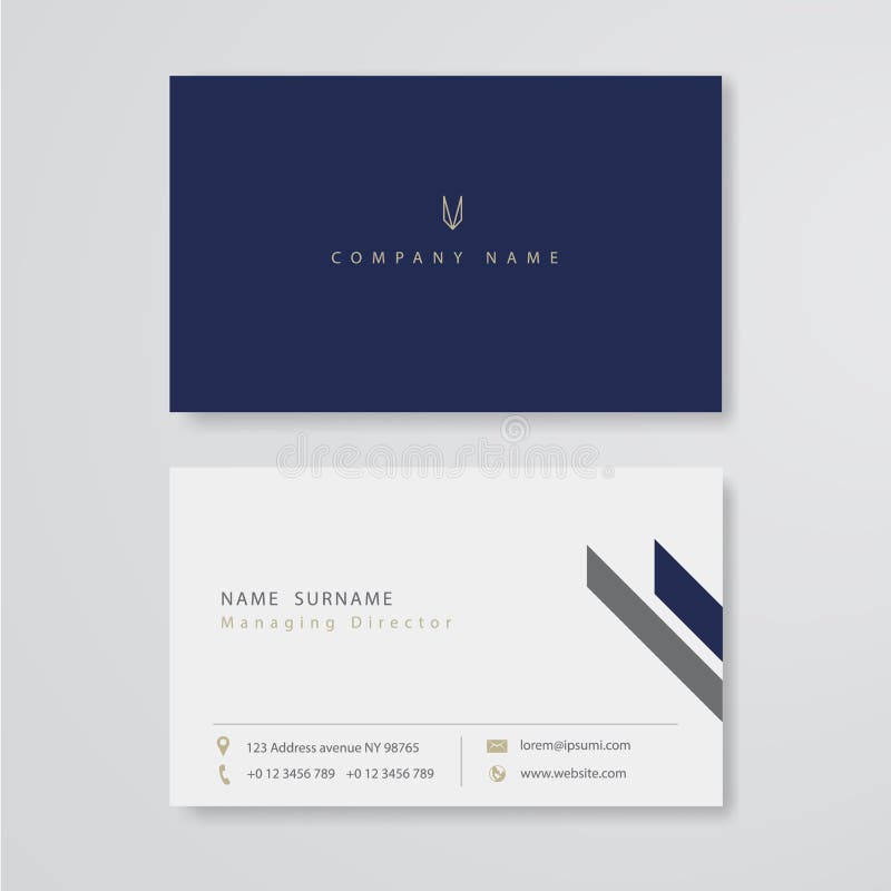 Business Card Flat Design Template Vector Stock Vector - Illustration ...