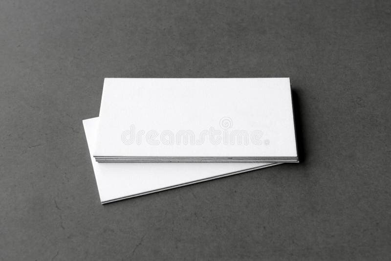 Business Card on Gray Background. Stock Image - Image of blank, desk ...
