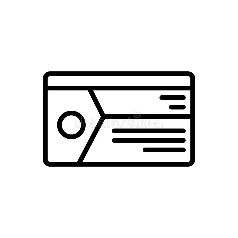 Black Line Icon for Business Card, Address and Corporation Stock Vector ...