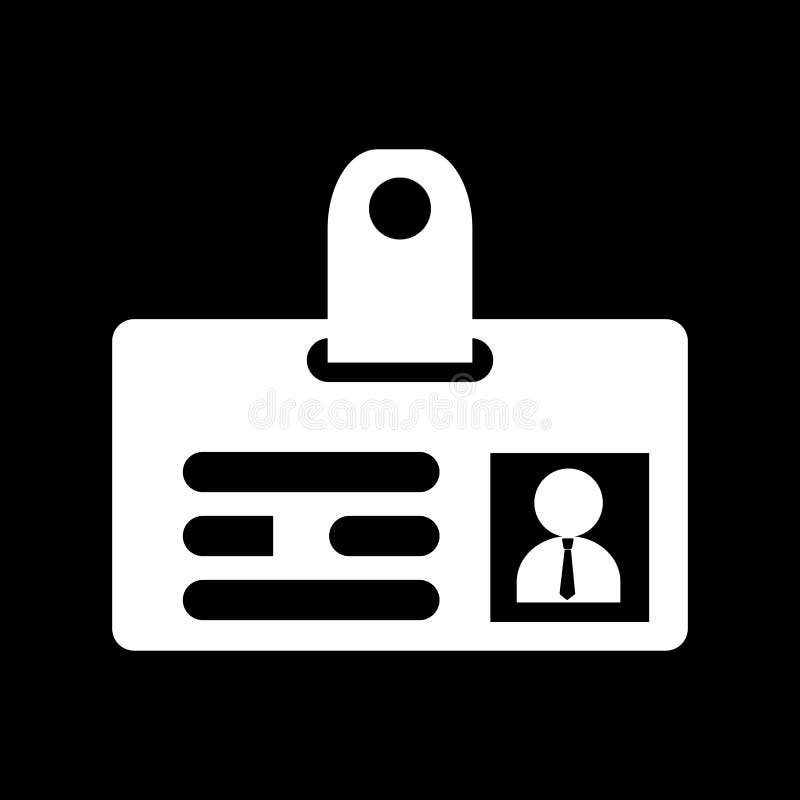 Business Card Identification for Web Icons and Symbols on a Black ...