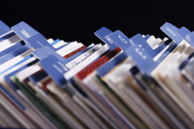 Business Card Index Holder stock photo. Image of note - 2881298