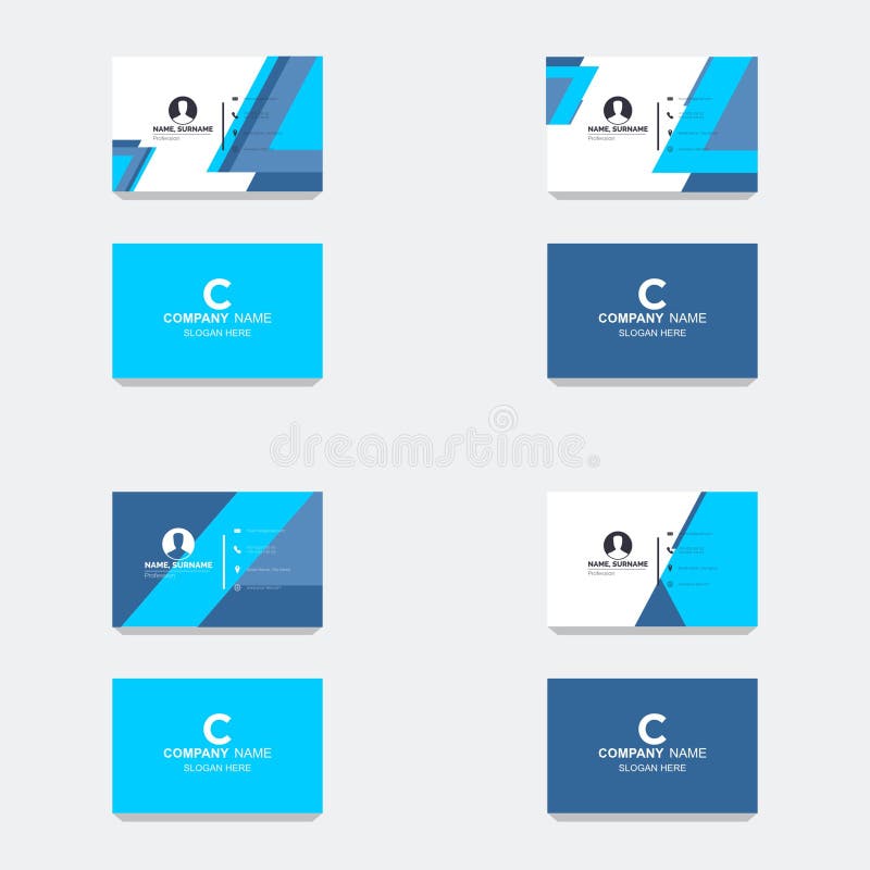 Business Card Logo Template Stock Illustration - Illustration of blank ...