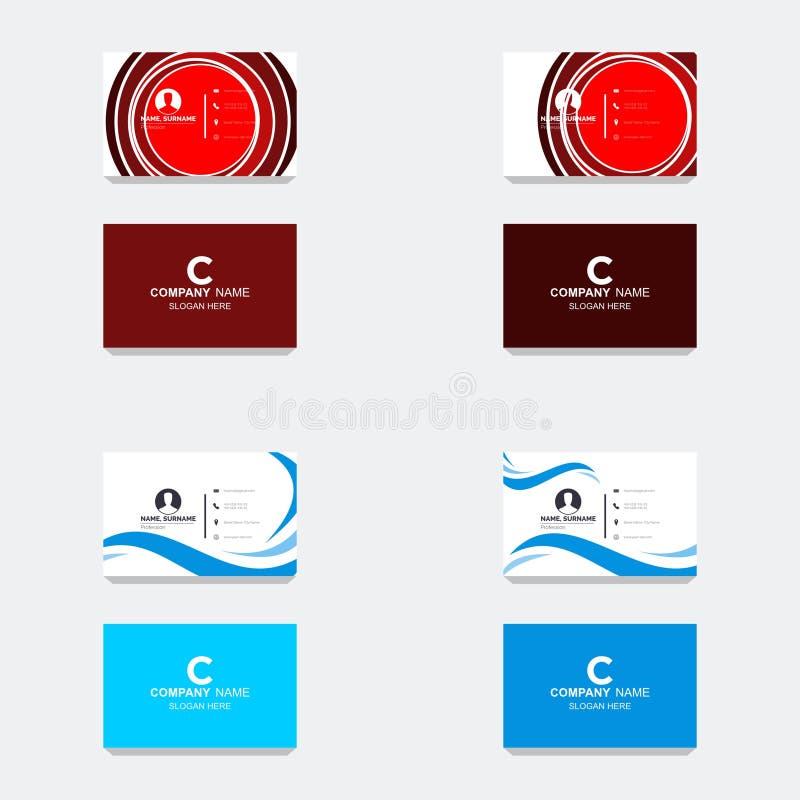 Business Card Logo Template Stock Illustration - Illustration of ...