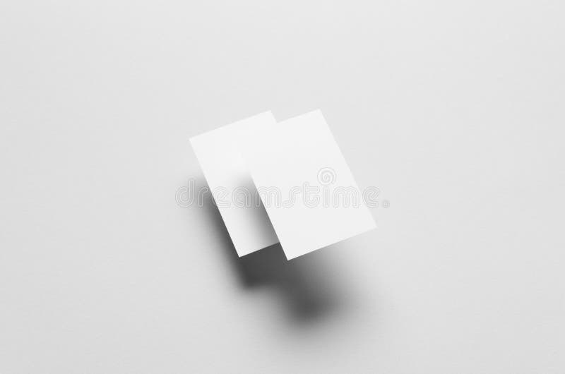 Business Card Mock-Up 85x55mm - Two Floating Overlapping Cards Stock ...