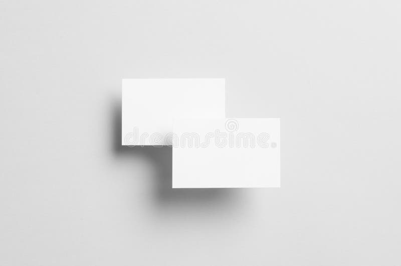 Business Card Mock-Up 85x55mm - Two Floating Overlapping Cards Stock ...