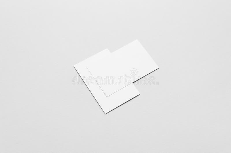 Business Card Mock-Up 85x55mm - Two Overlapping Cards Stock Photo ...