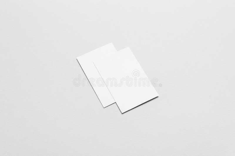 Business Card Mock-Up (85x55mm) - Two Overlapping Cards Stock Image ...