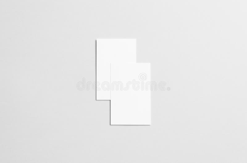 Business Card Mock-Up (85x55mm) - Two Overlapping Cards Stock Image ...