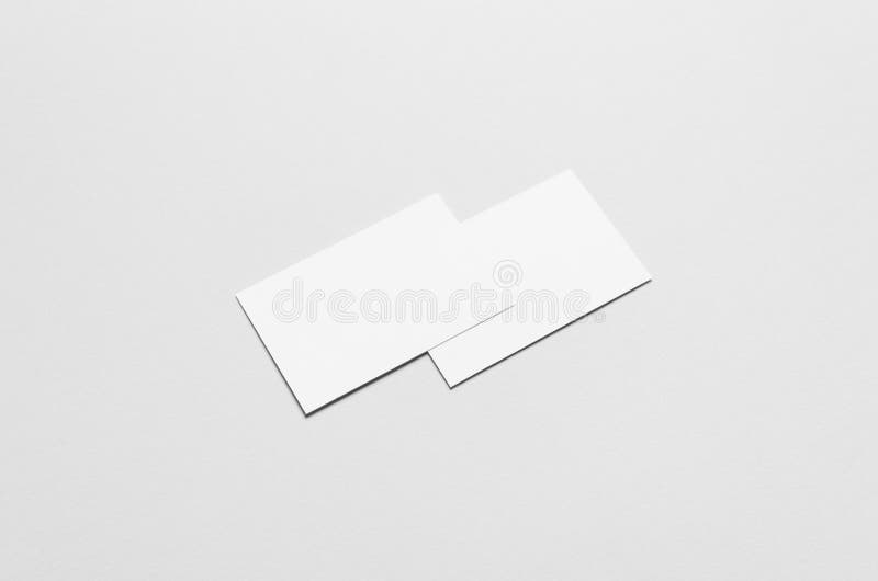 Business Card Mock-Up (85x55mm) - Two Overlapping Cards Stock Image ...