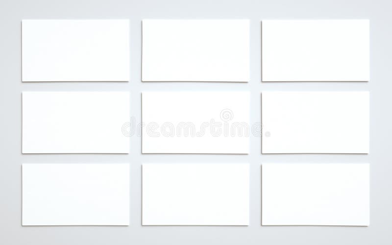 Business Card Mock-Up US 3.5 X 2 - Multiple Tiled Cards. 3D ...