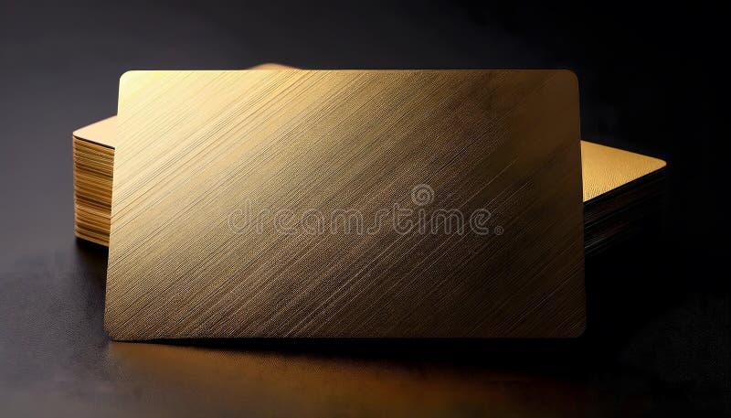 Business Card Mockup with Gold Embossing, Realistic Textures, 3D ...