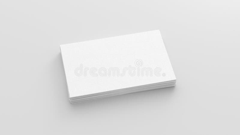 Business Card Mockup. Stack of Business Cards on White Background Stock ...