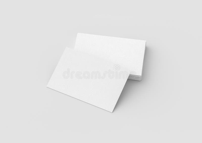 Business Card Mockup. Stack of Business Cards on White Background Stock ...