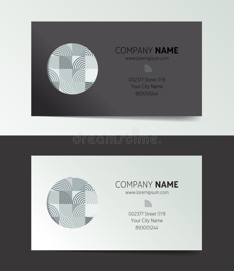Business Card. Modern Simple Dark and White Clean Minimalistic Template ...