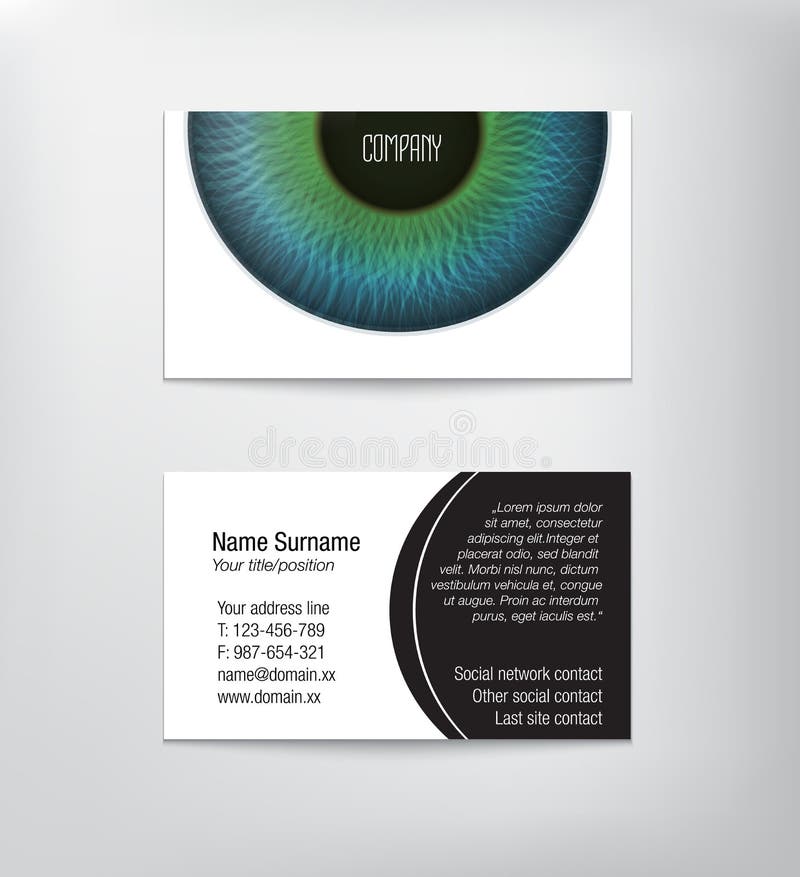 Business card stock vector. Illustration of vision, optics - 41906250