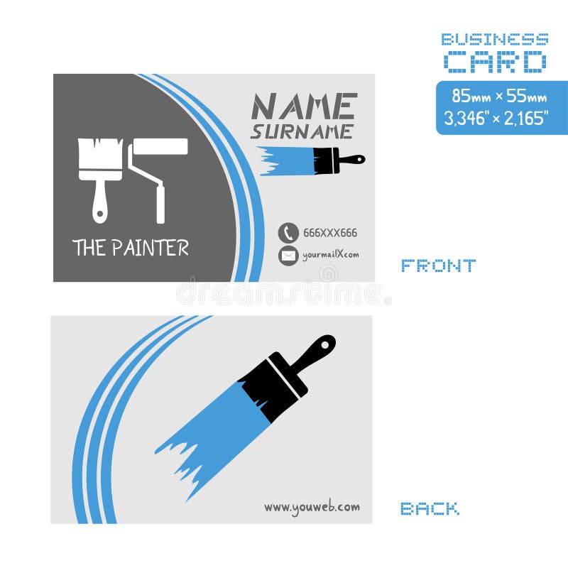 Painter Business Card Stock Illustrations – 887 Painter Business Card ...