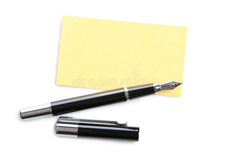 Business card and pen stock image. Image of note, personal - 16554061