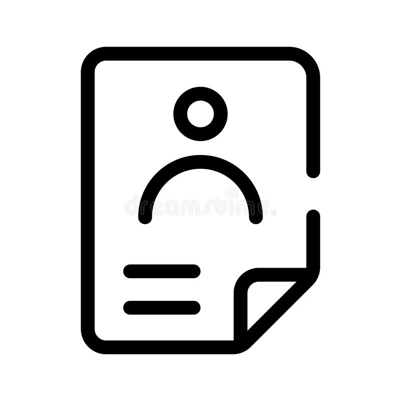 A Business Card with a Profile, Representing Business Identity Stock ...