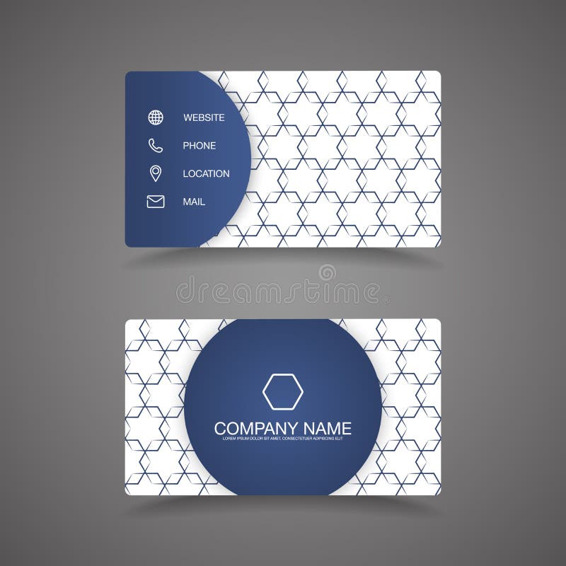 Business Card Realistic Vector. Company Illustration Two Card Stock ...