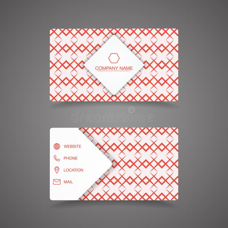 Business Card Realistic Vector. Company Illustration Two Card Stock ...