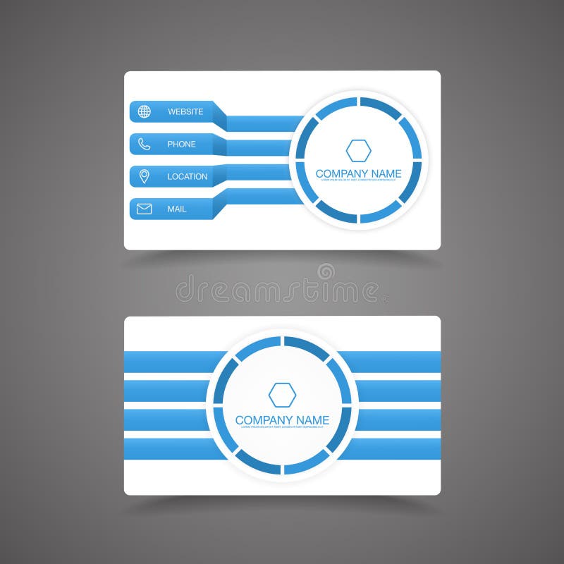 Business Card Realistic Vector. Company Illustration Two Card Stock ...