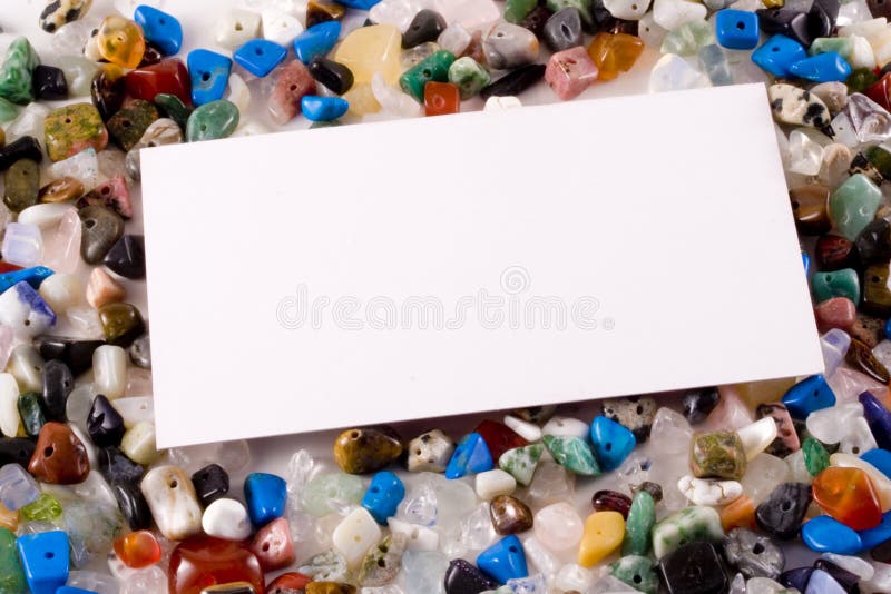 Business Card on Semi-precious Stones Stock Image - Image of stones ...