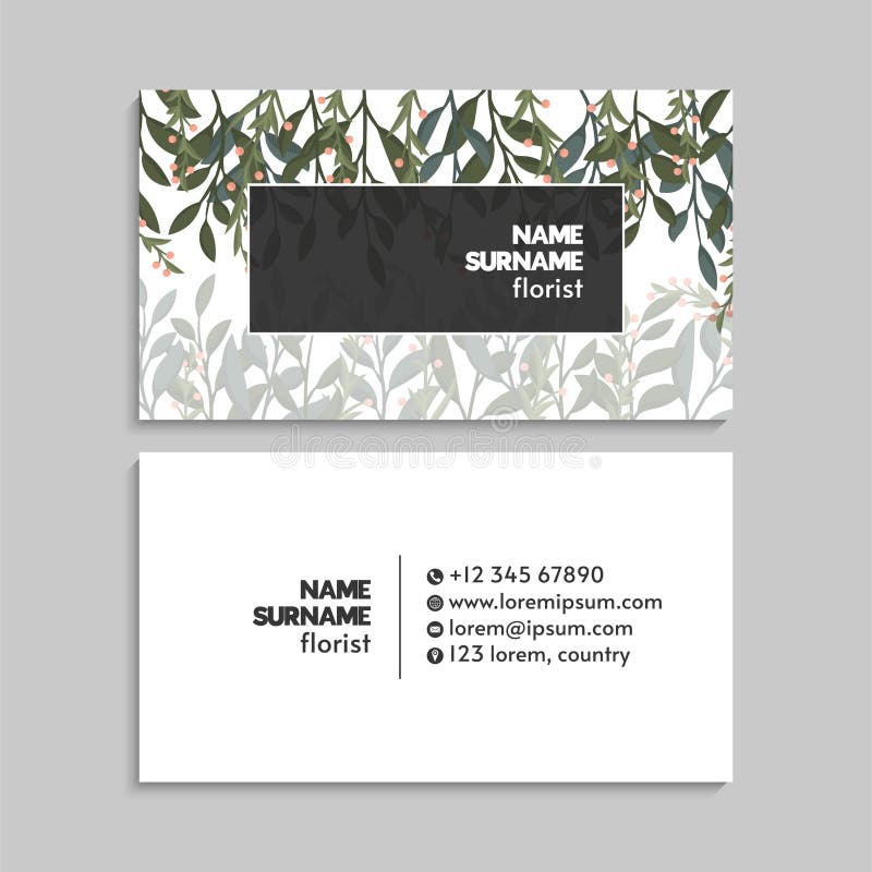 Business Card Set. Vector Illustration Stock Vector - Illustration of ...