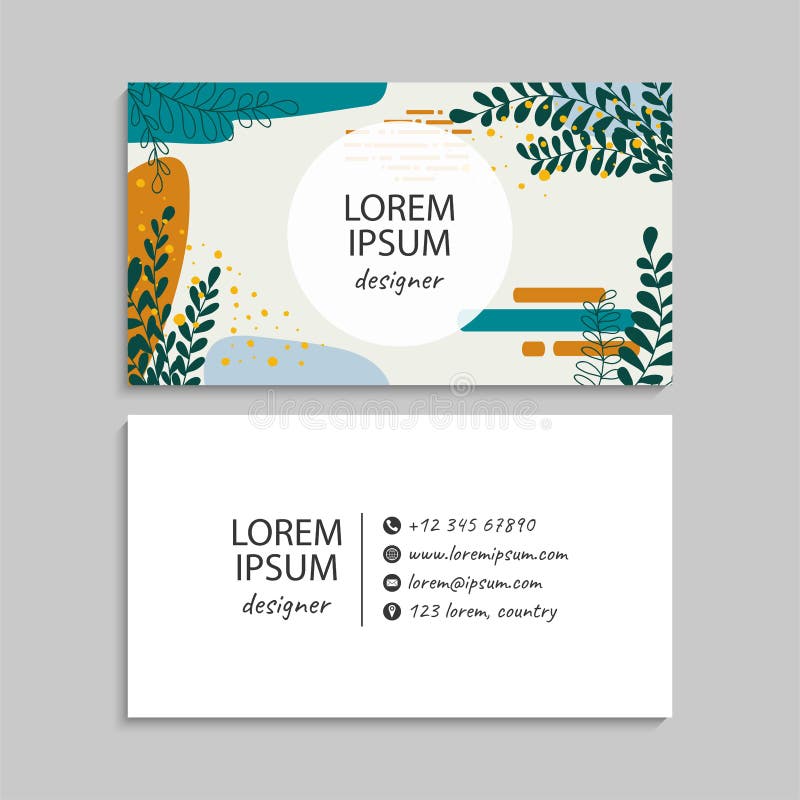 Business Card Set. Vector Illustration Stock Vector - Illustration of ...