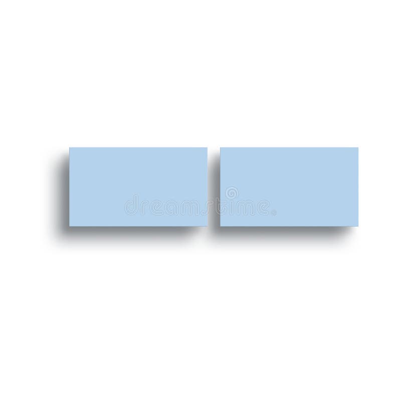 Business Card Soft Blue Color Mockup Design Illustration Stock ...