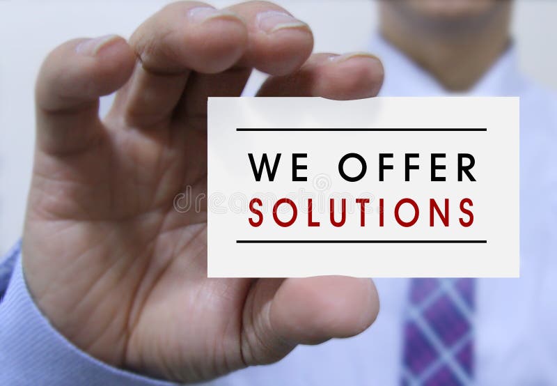 Business card solution stock image. Image of business - 91432119