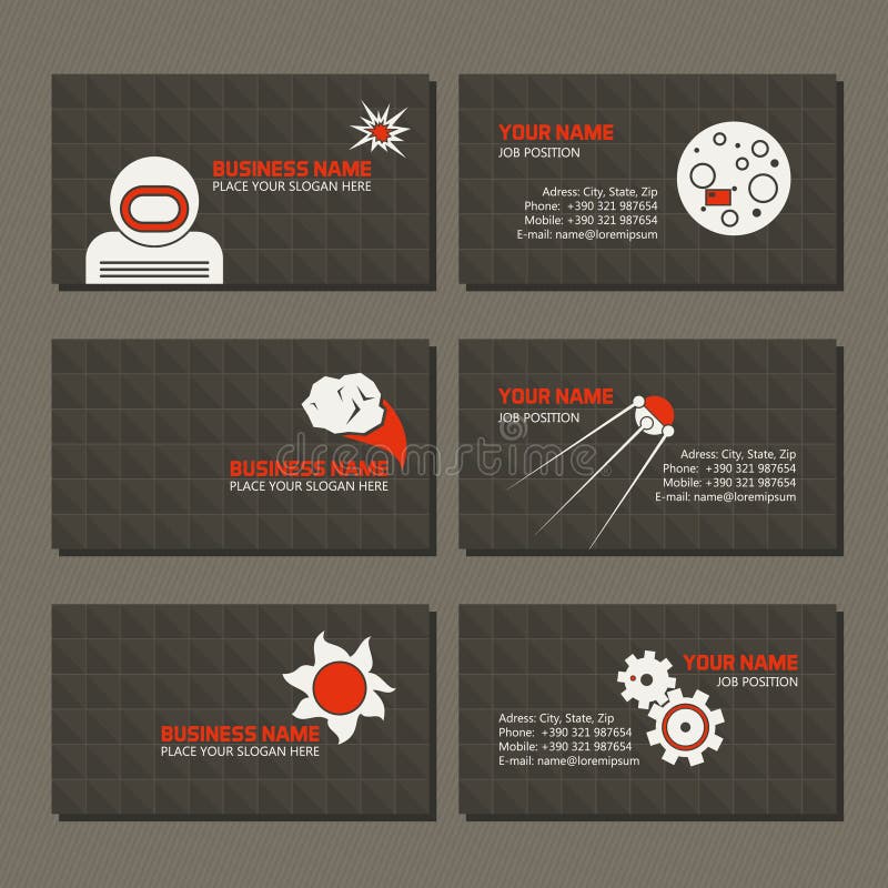 Business card. Space stock vector. Illustration of orbit - 39741565