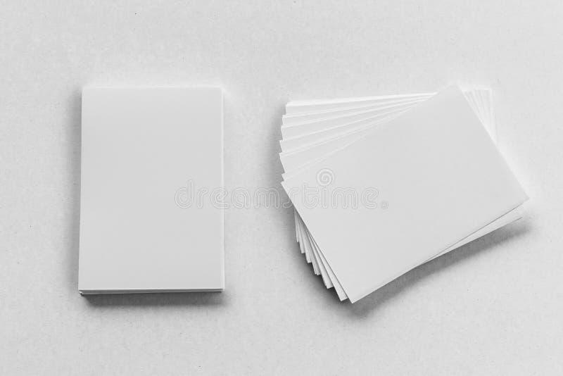 Business Card Stack on Paper White Stock Photo - Image of note ...