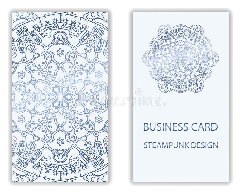 Business Card with Steampunk Design Elements. Stock Vector ...