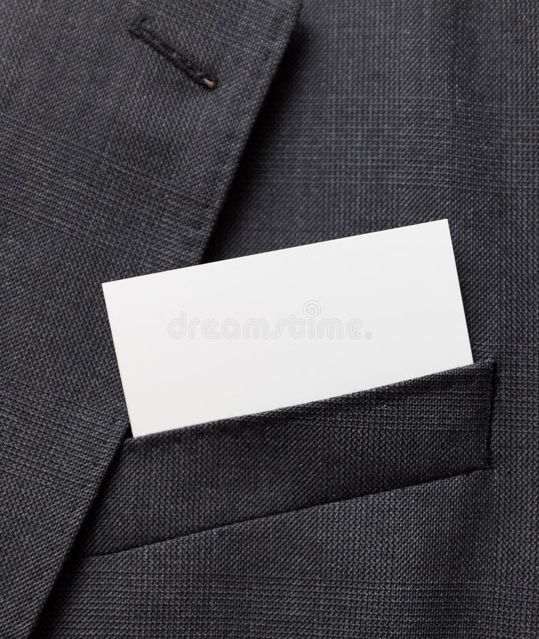 Business Card in Suit Pocket Stock Image - Image of heap, card: 66471161