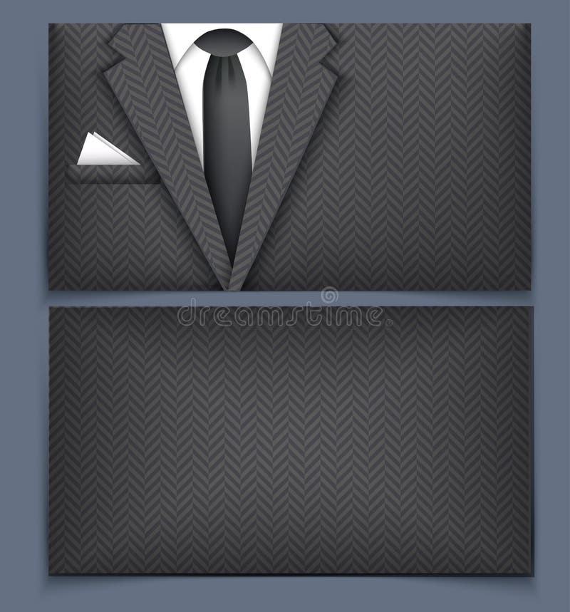 Business card with suit stock vector. Illustration of texture - 53274900