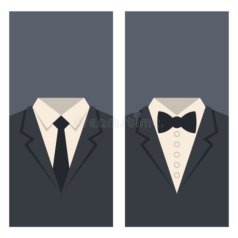 Business Card with Suits and Ties Design. Vector Stock Vector ...