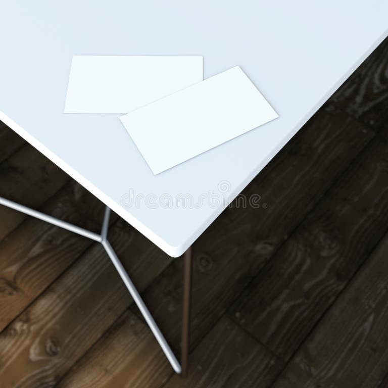 Business Card on table stock illustration. Illustration of paper - 47489428