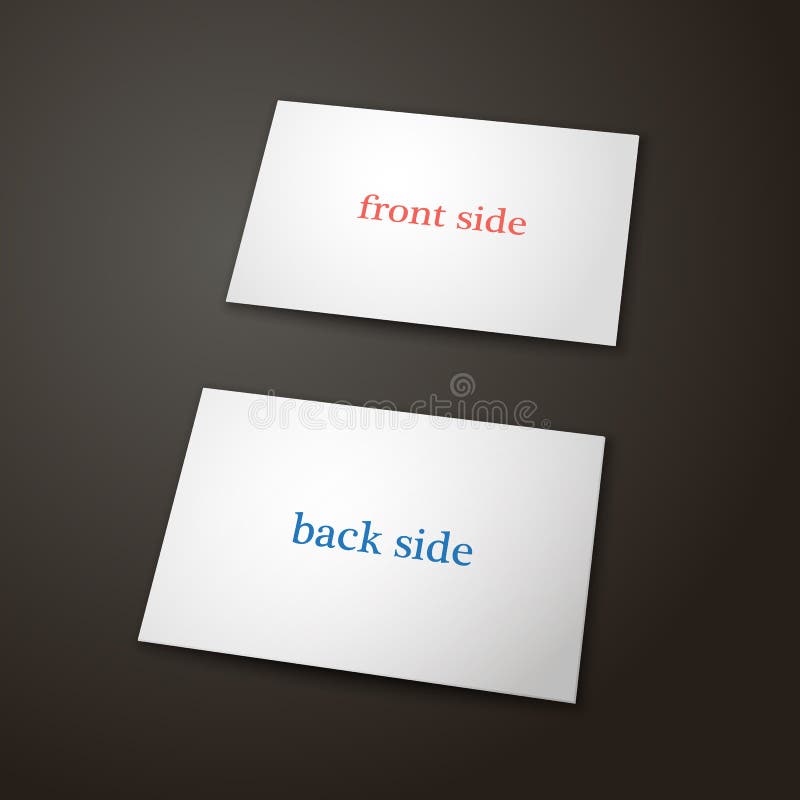 Business Card Template in Color Two Side Stock Vector - Illustration of ...