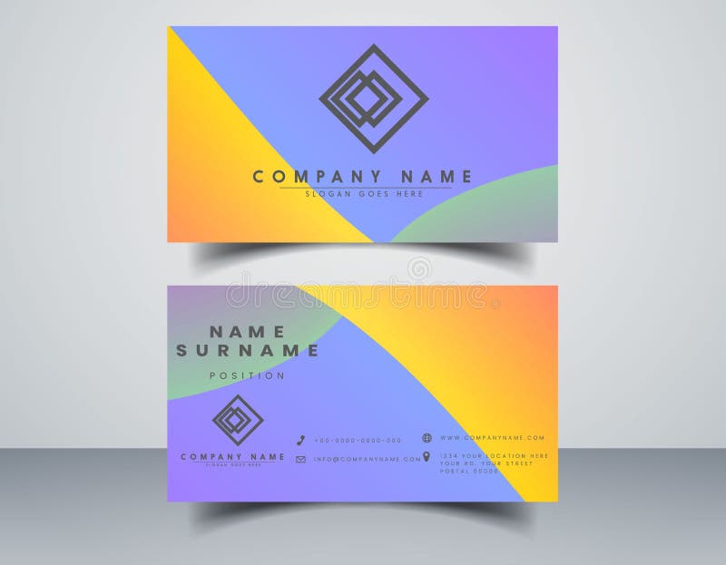 Business Card Template Concept Design Modern Editorial Photography ...
