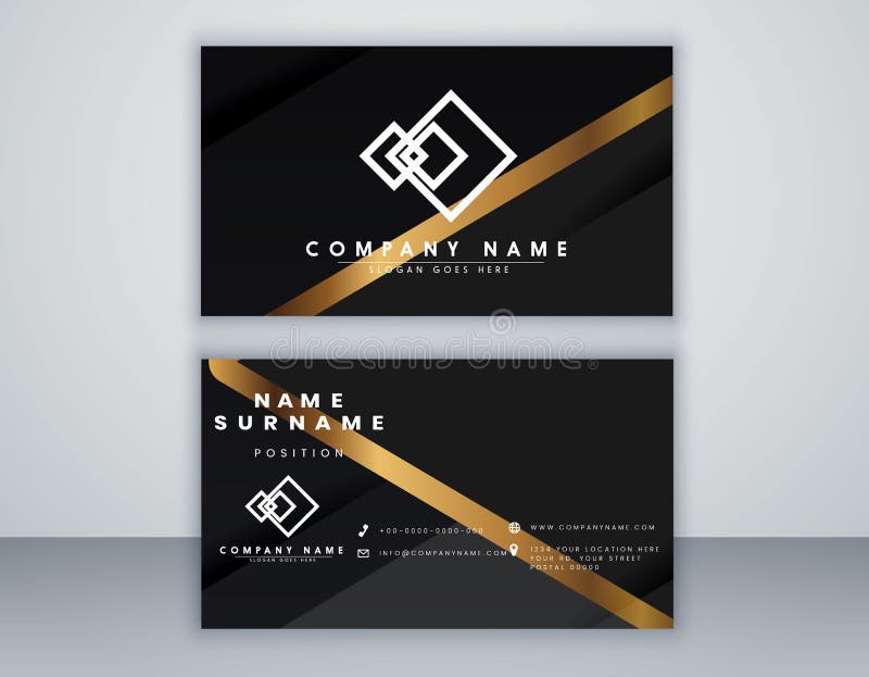 Business Card Template Concept Design Modern Editorial Stock Photo ...