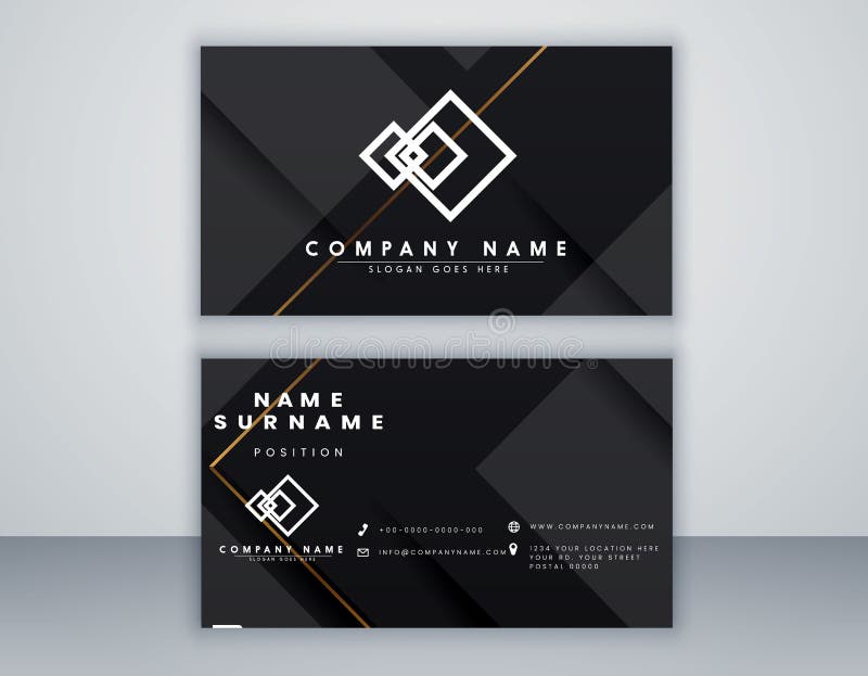 Business Card Template Concept Design Modern Editorial Stock Image ...