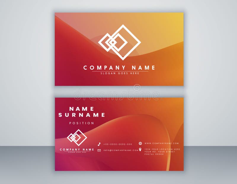 Business Card Template Concept Design Modern Editorial Image ...