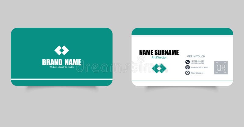Business Card Template. Creative Modern Clean Corporate Double-side ...