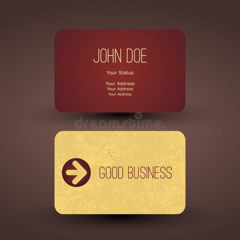 Vector Old-style Retro Vintage Business Card Template Stock Vector ...