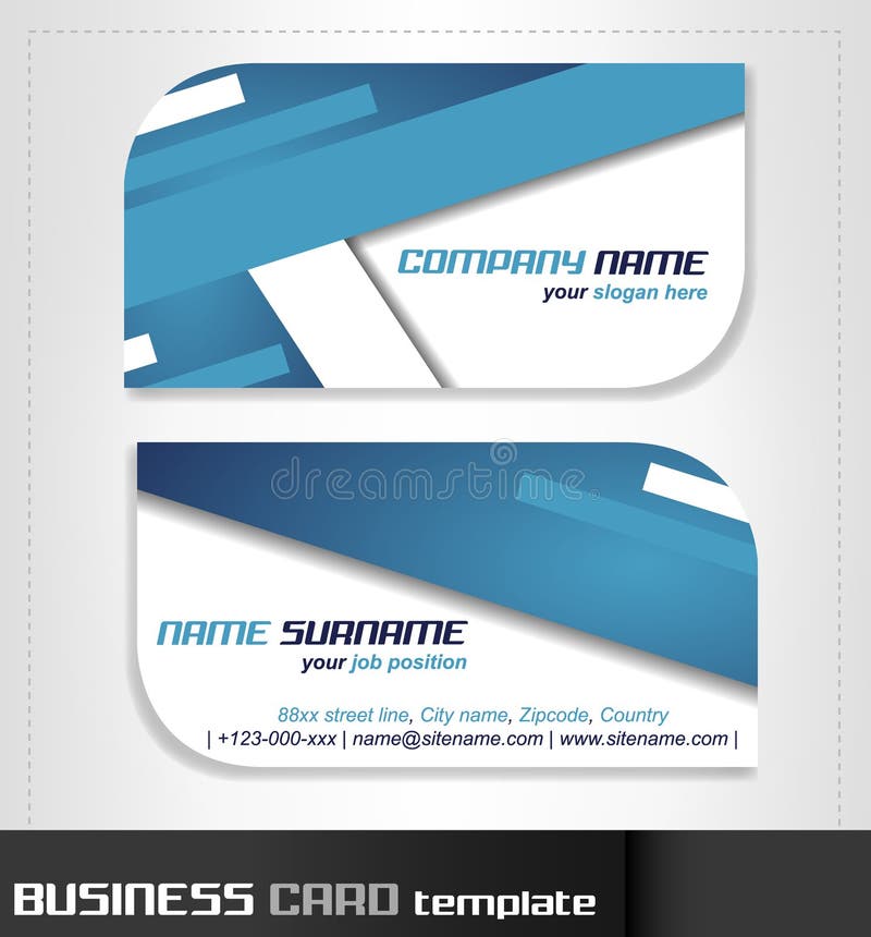 Business card template stock vector. Illustration of identity - 44103317