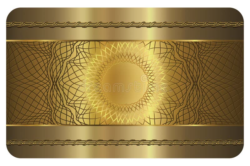 Business Card Template. Gold Card. Stock Illustration - Illustration of ...