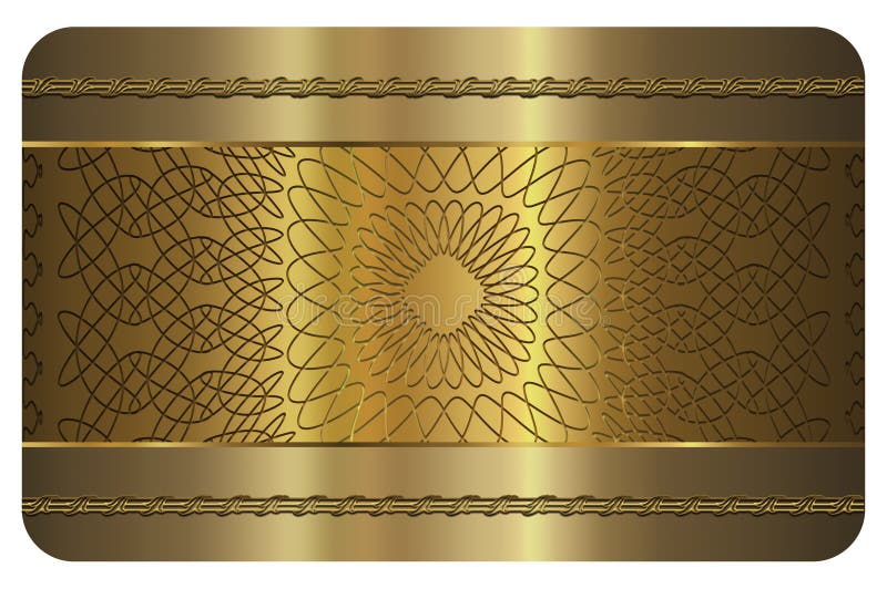 Business Card Template. Gold Card. Stock Illustration - Illustration of ...