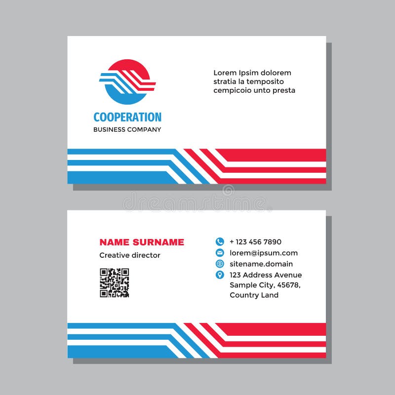Business Card Template with Logo - Concept Design. Computer Network ...