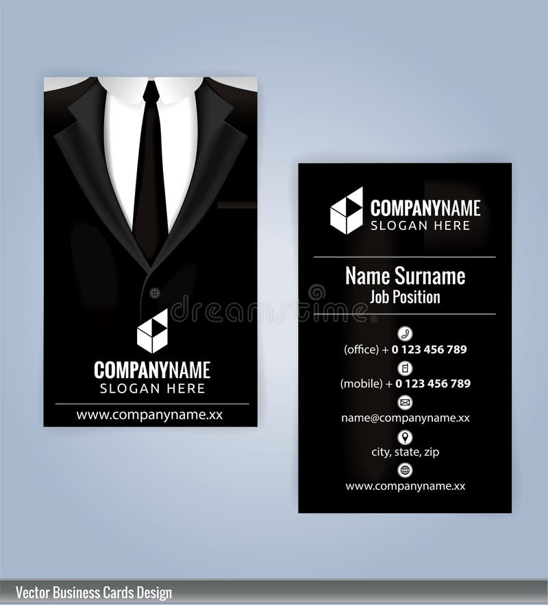 Business Card Template. Suits Background Stock Vector - Illustration of ...
